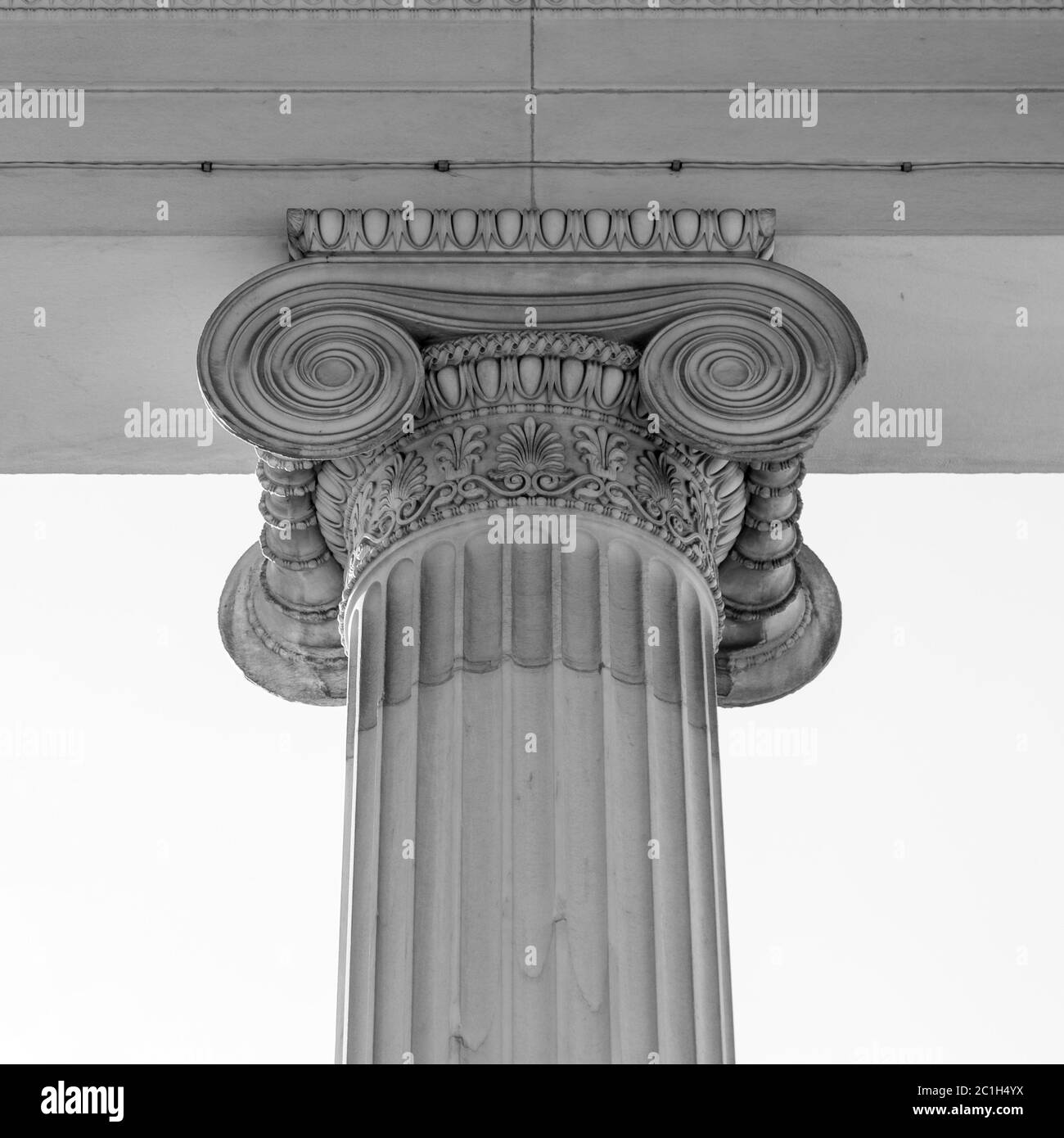 Ionic order of greek architecture Black and White Stock Photos & Images ...