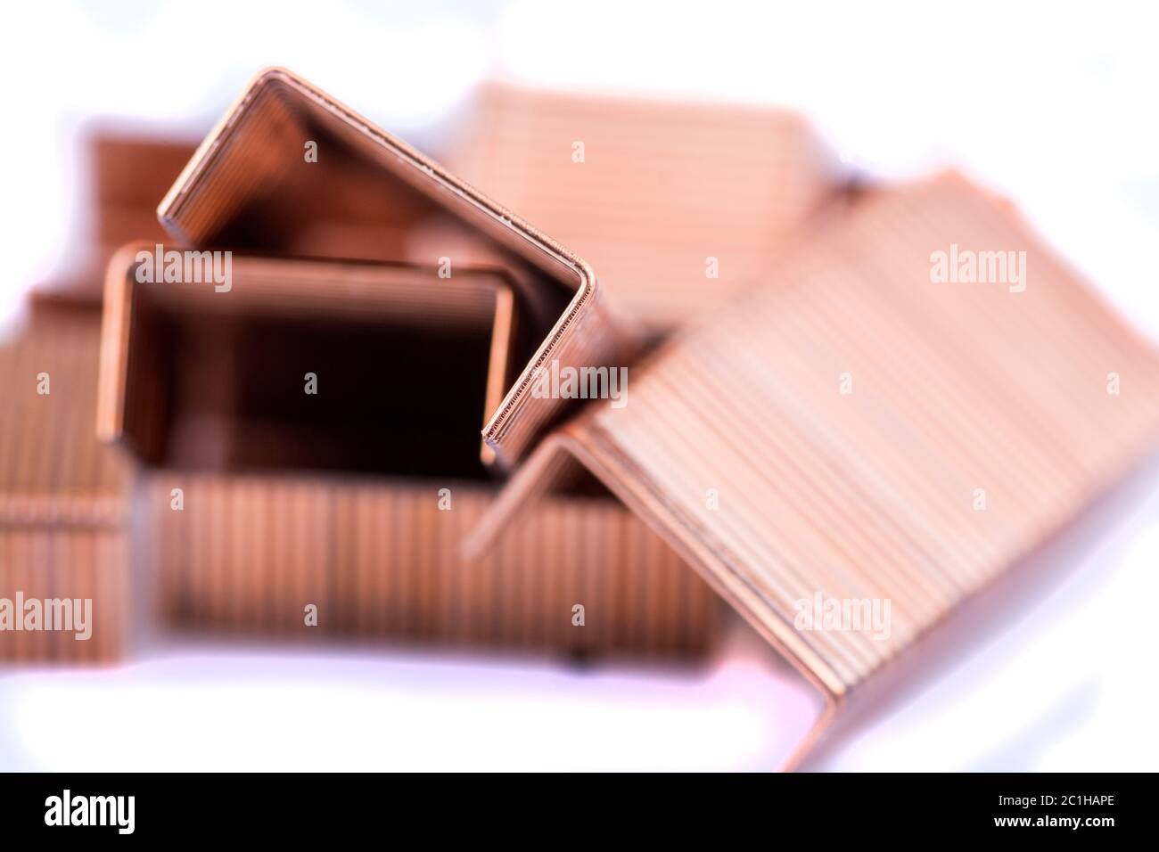 staples in closeup Stock Photo - Alamy