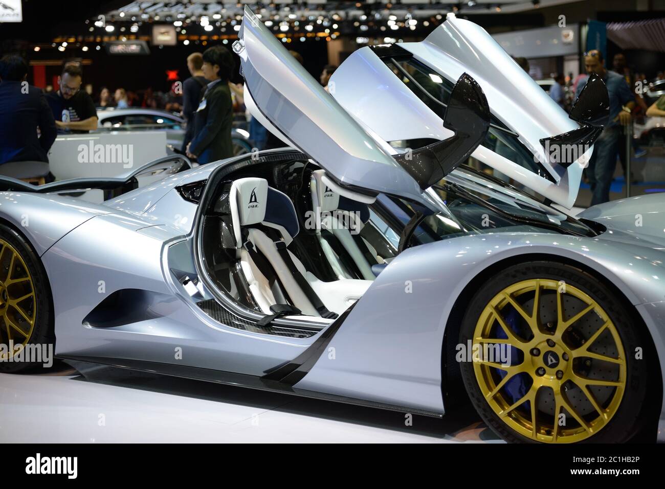 Dubai Uae November 16 The Aspark Owl Sports Electric Car Is On