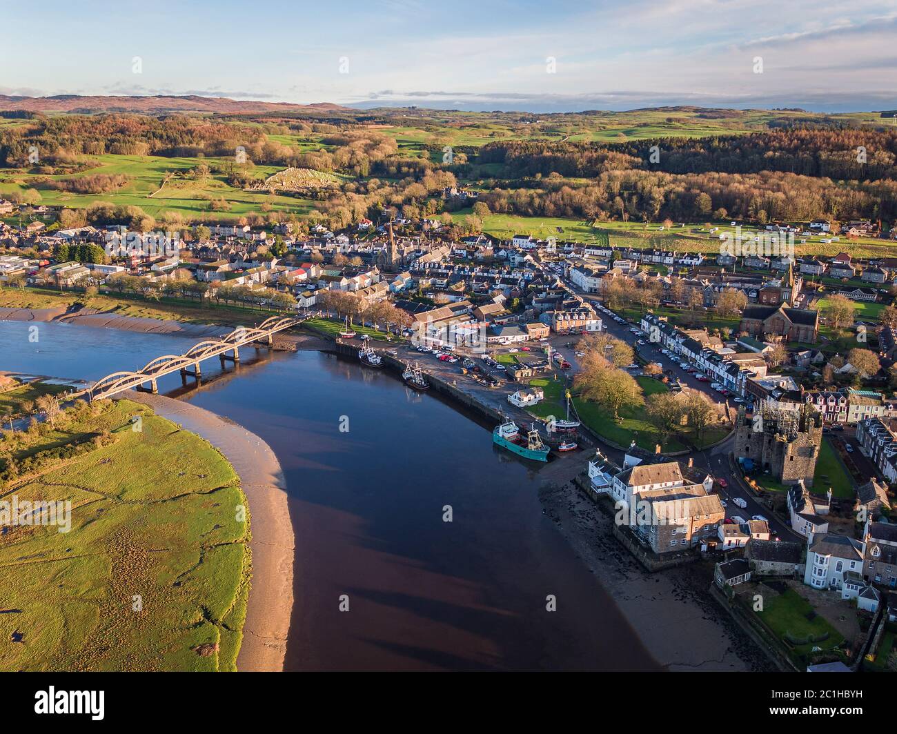 Aerial Photograph of Kircudbright, Dumfries & Galloway in the late ...
