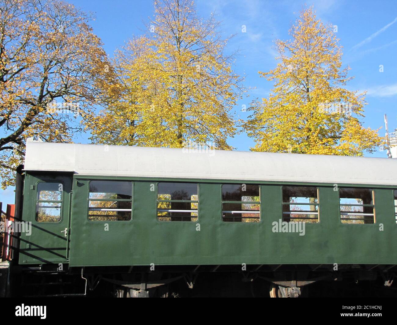 old passenger coach of a train at railroad station by Darfeld by ...