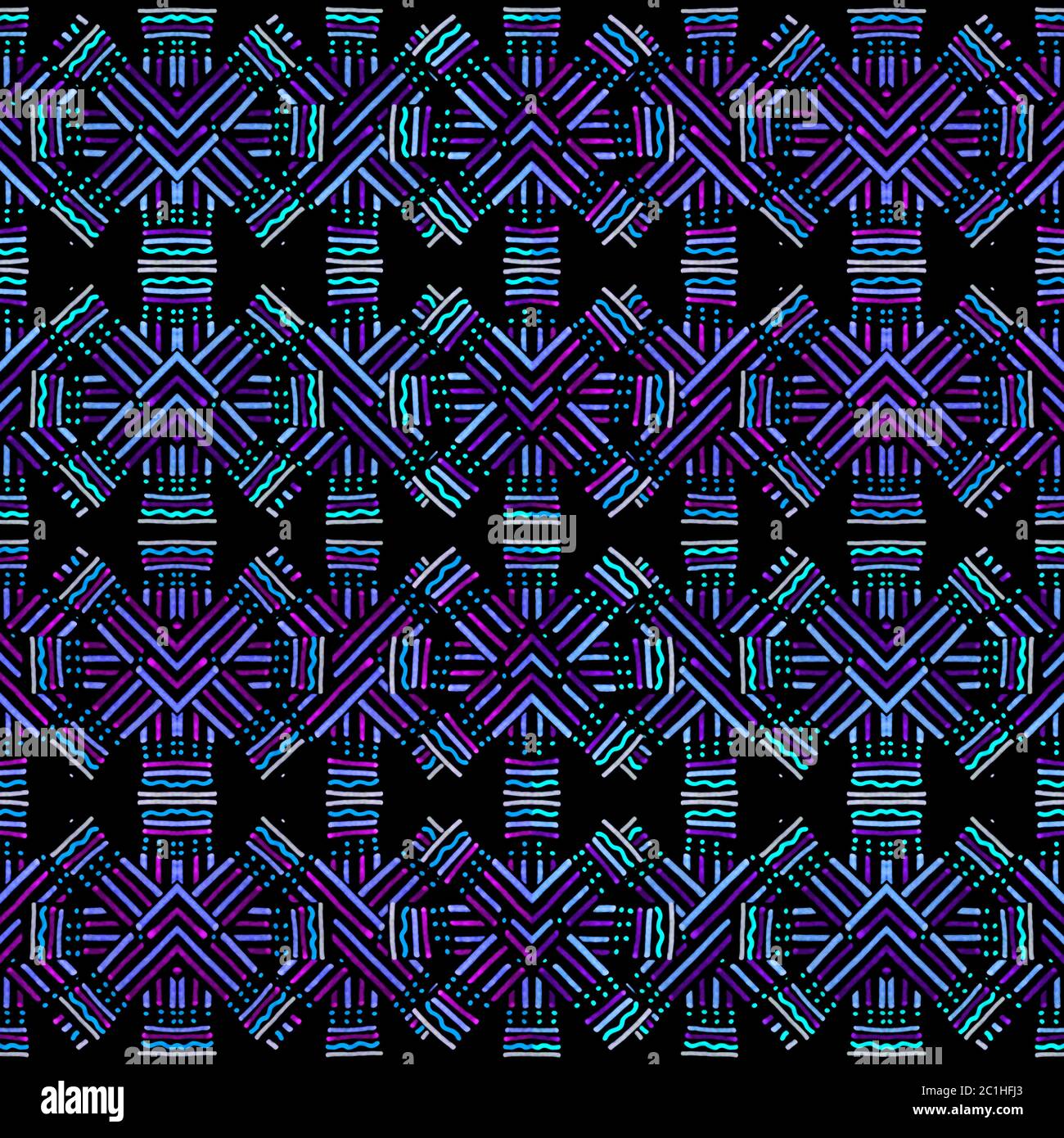 Intersecting Linear Ethnic Seamles Pattern Design Stock Photo - Alamy
