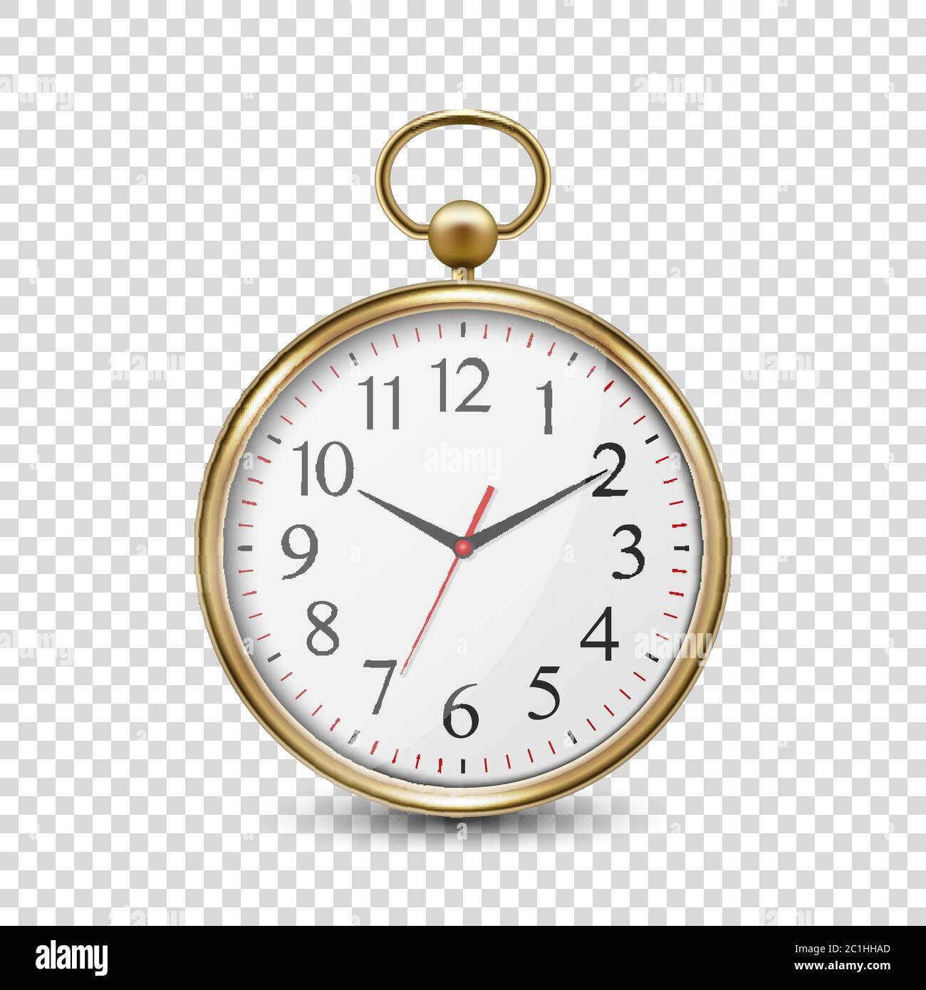 3d Realistic Metal Golden Old Vintage Pocket Watch Icon Closeup ...