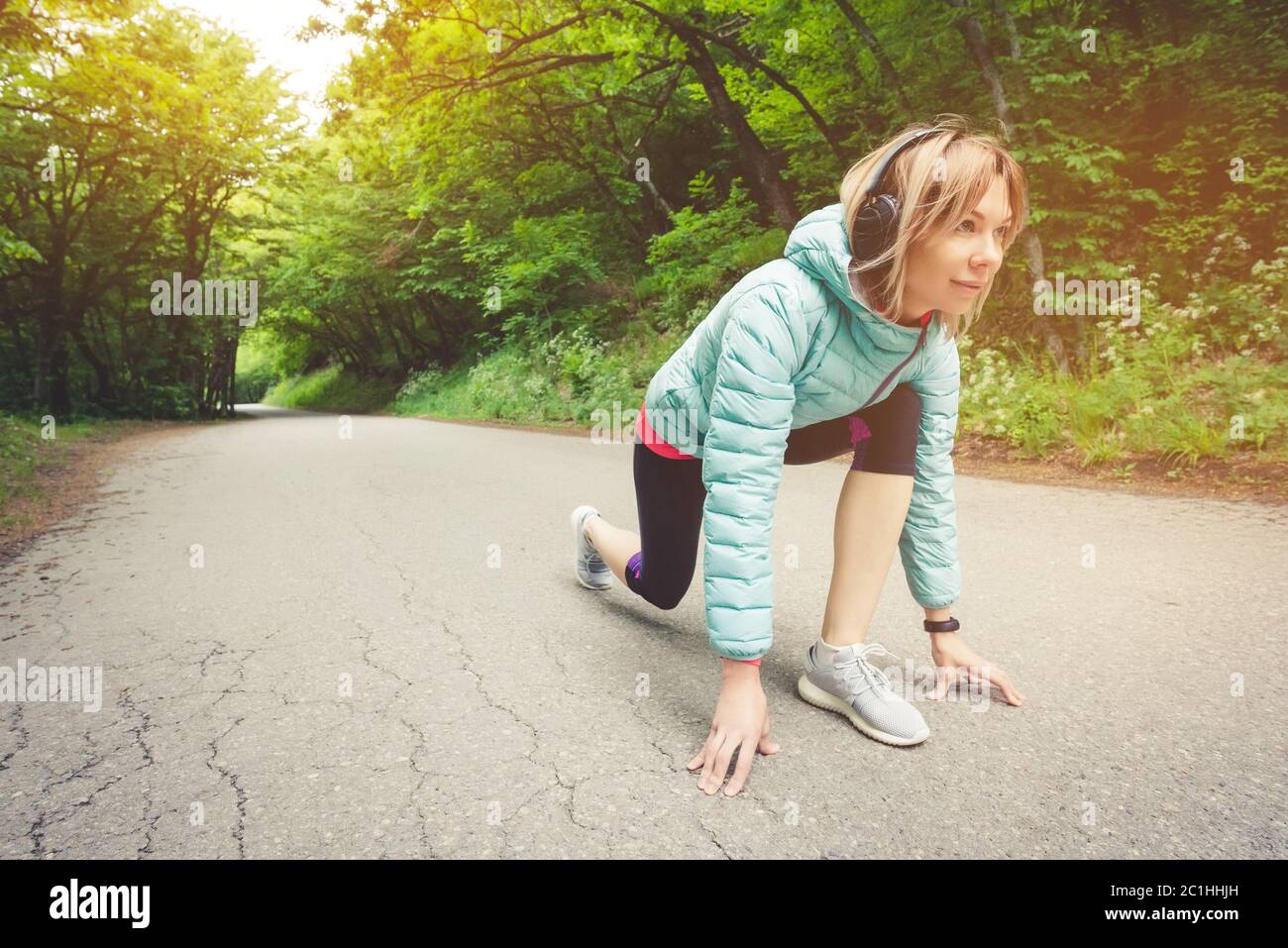 Running in the road hi-res stock photography and images - Alamy