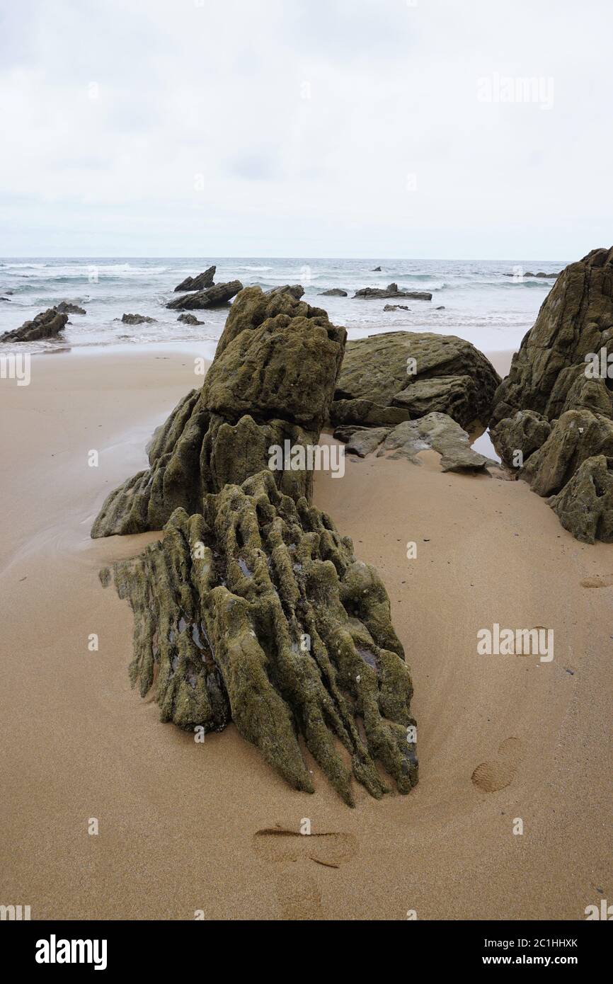 sand and rocks in the beach Stock Photo - Alamy