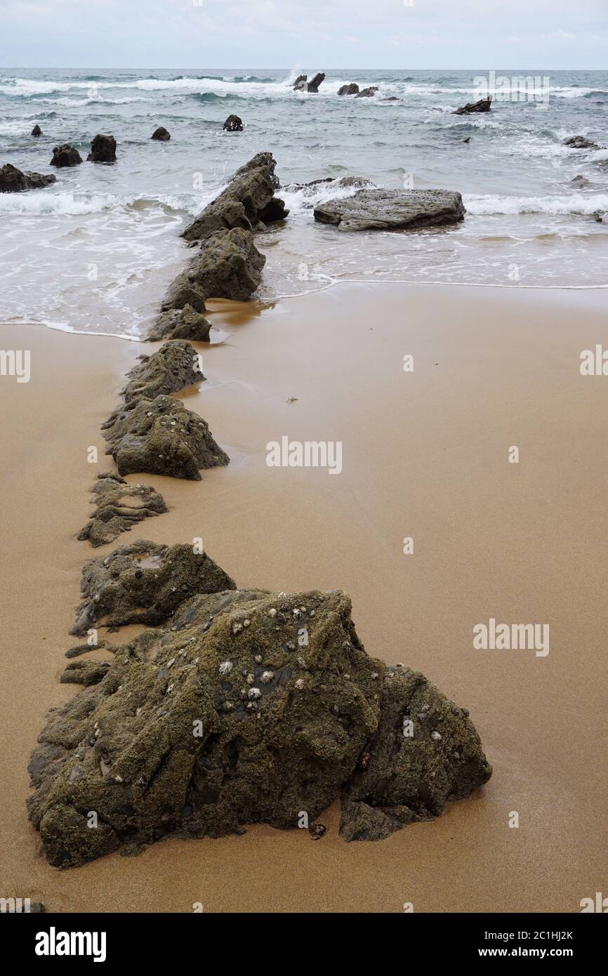 sand and rocks in the beach Stock Photo - Alamy