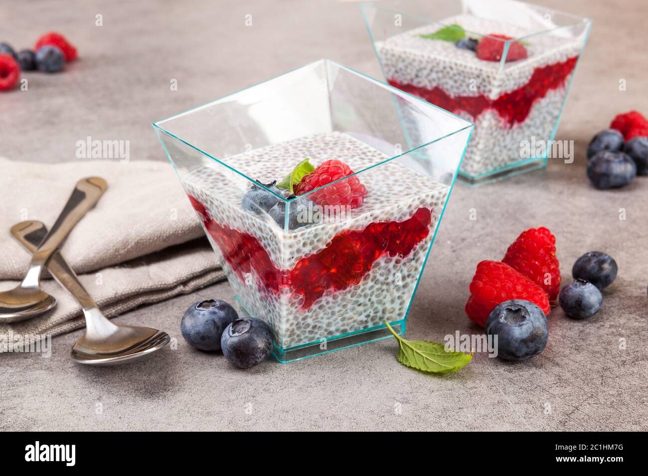 Healthy chia seed pudding Stock Photo - Alamy
