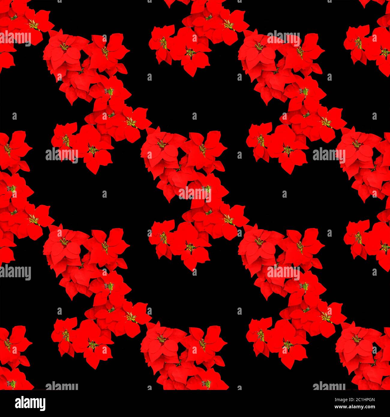 Red Flowers Seamless Pattern Design Stock Photo - Alamy