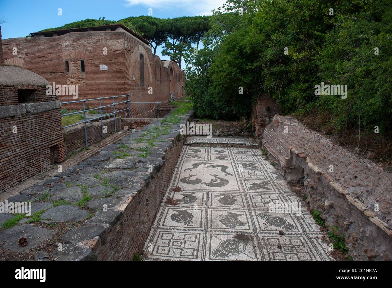 Ostia Antica, Italy. 13/06/2020: Terme delle Province, Parco ...