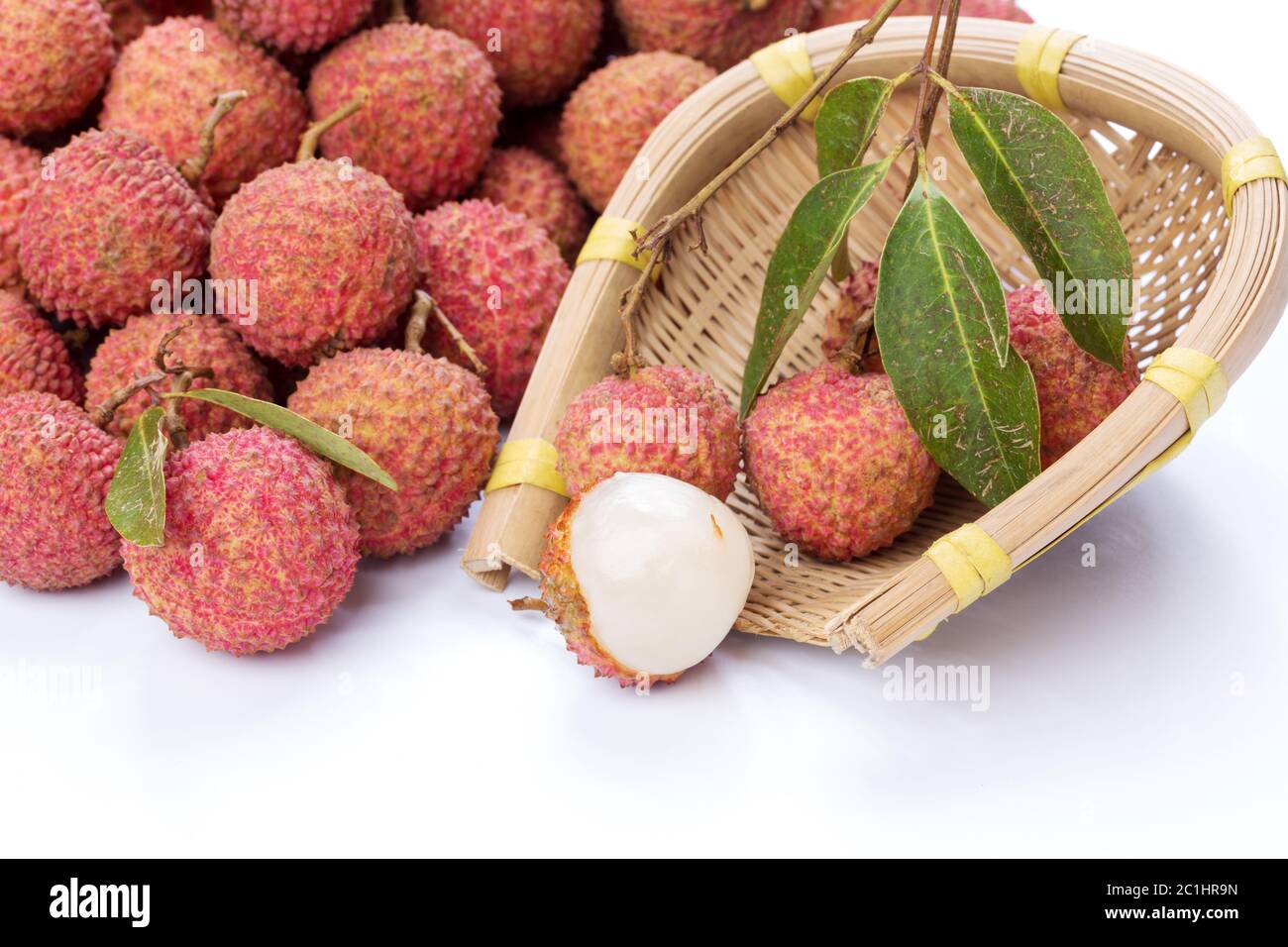litchi with white background Stock Photo - Alamy