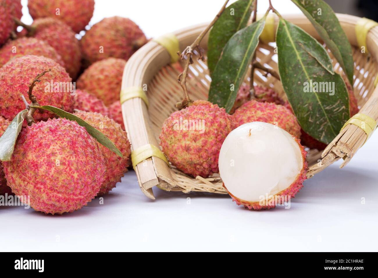 litchi with white background Stock Photo - Alamy