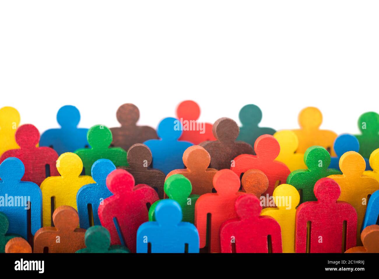 Colorful painted group of people figures Stock Photo - Alamy