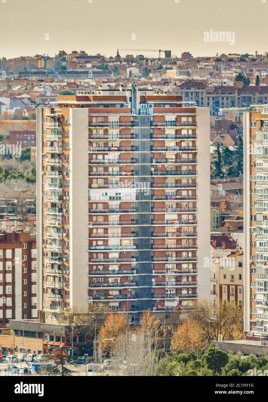 Aerial View Madrid Cityscape Stock Photo - Alamy