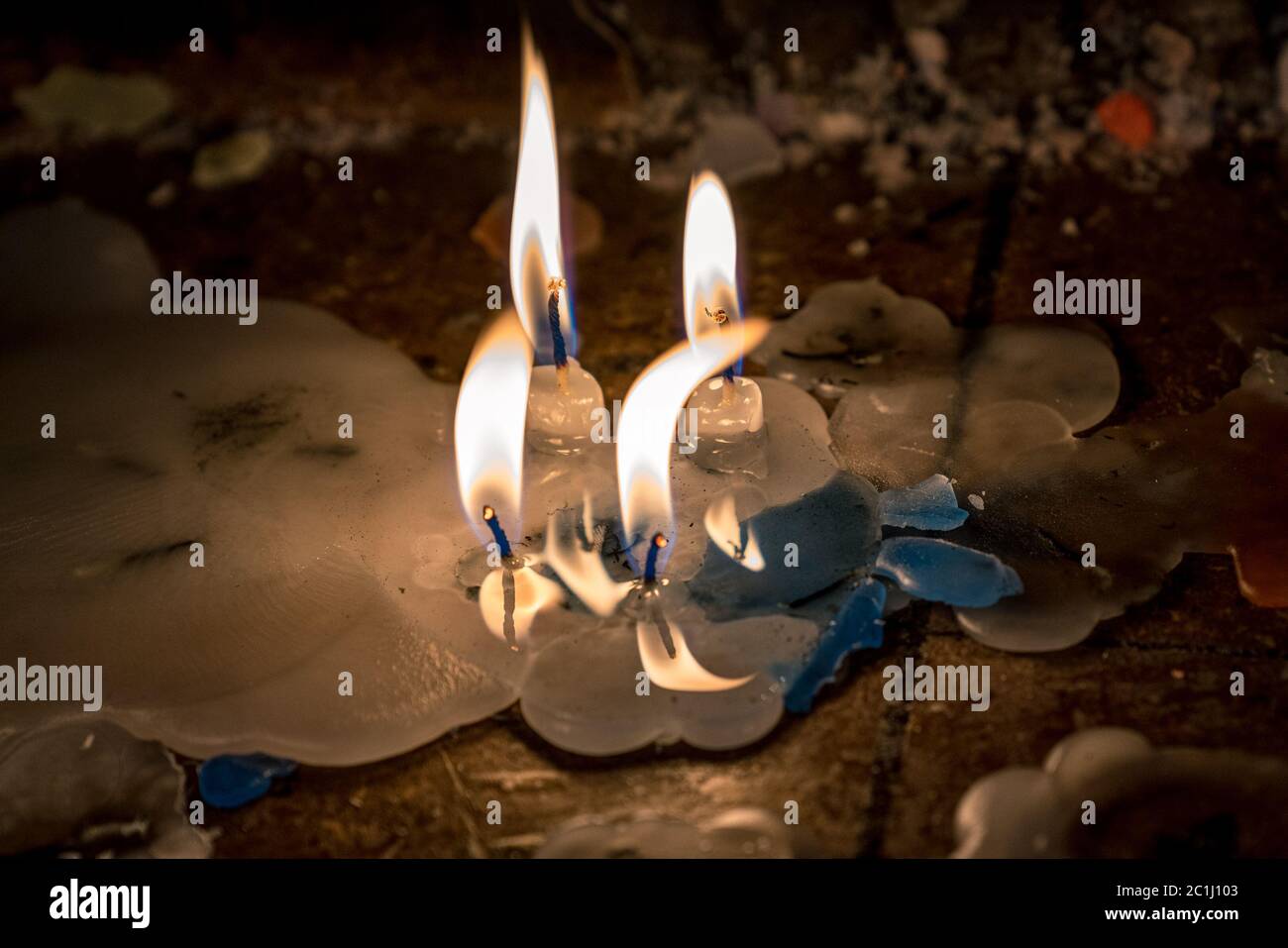 Pools of melted wax hi-res stock photography and images - Alamy