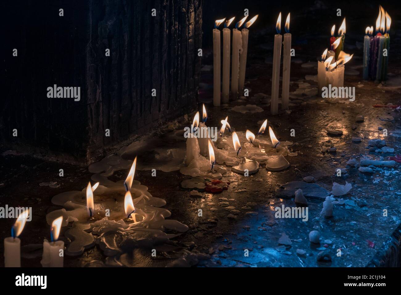 Pools of melted wax hi-res stock photography and images - Alamy