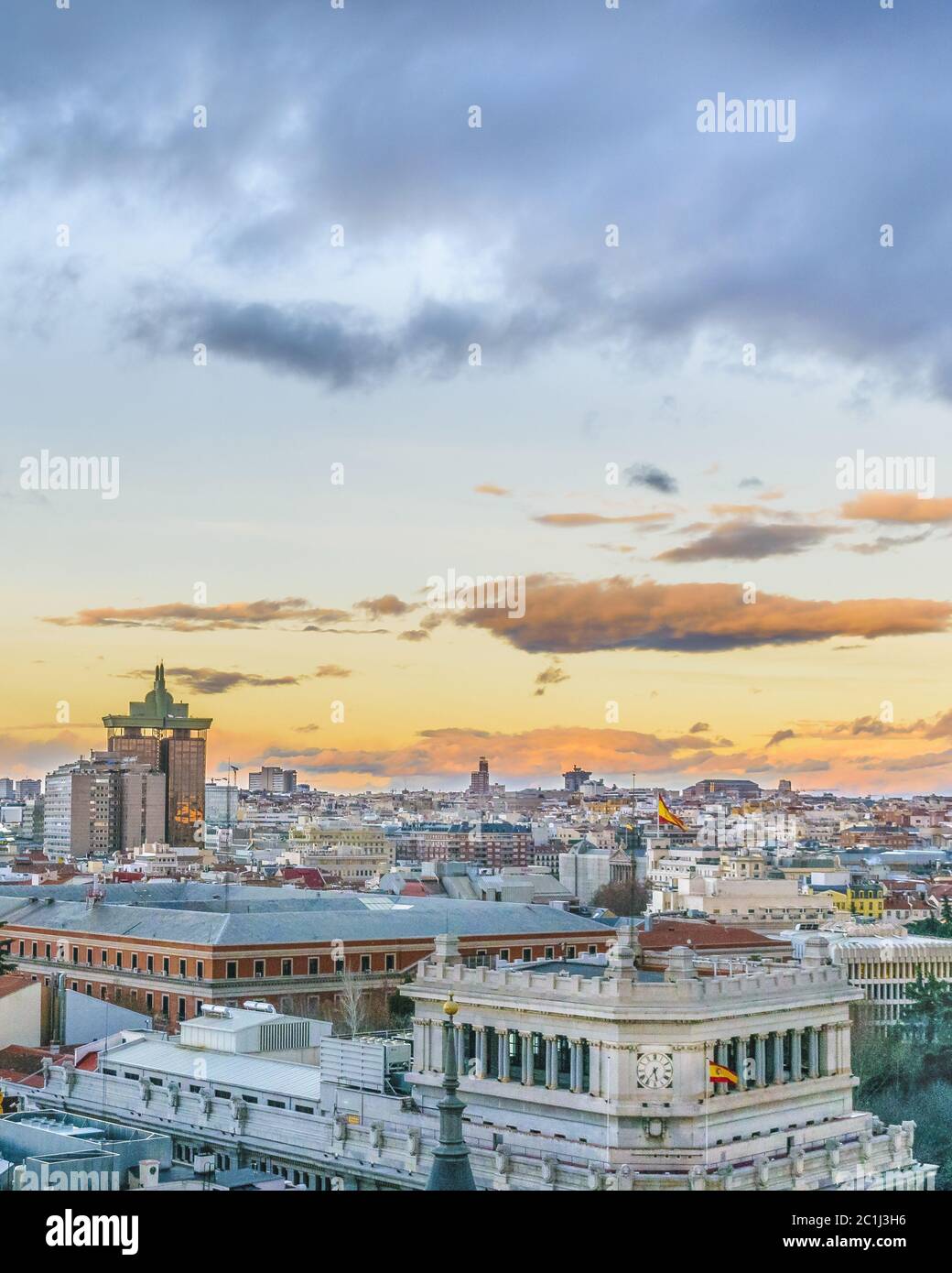 Aerial View Madrid Cityscape Stock Photo - Alamy
