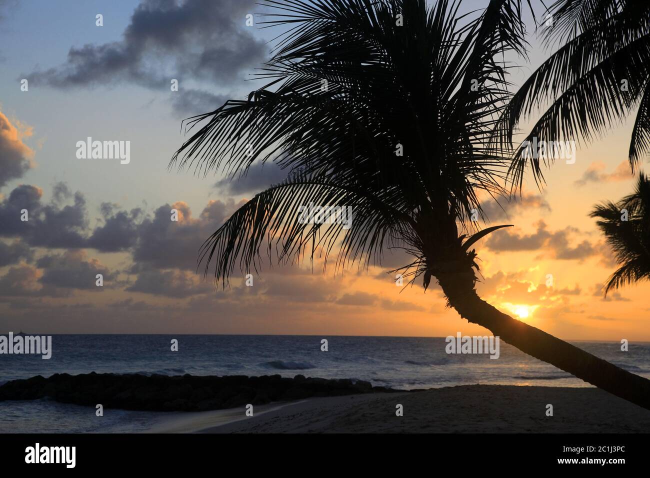 Barbados beach sunset hi-res stock photography and images - Alamy