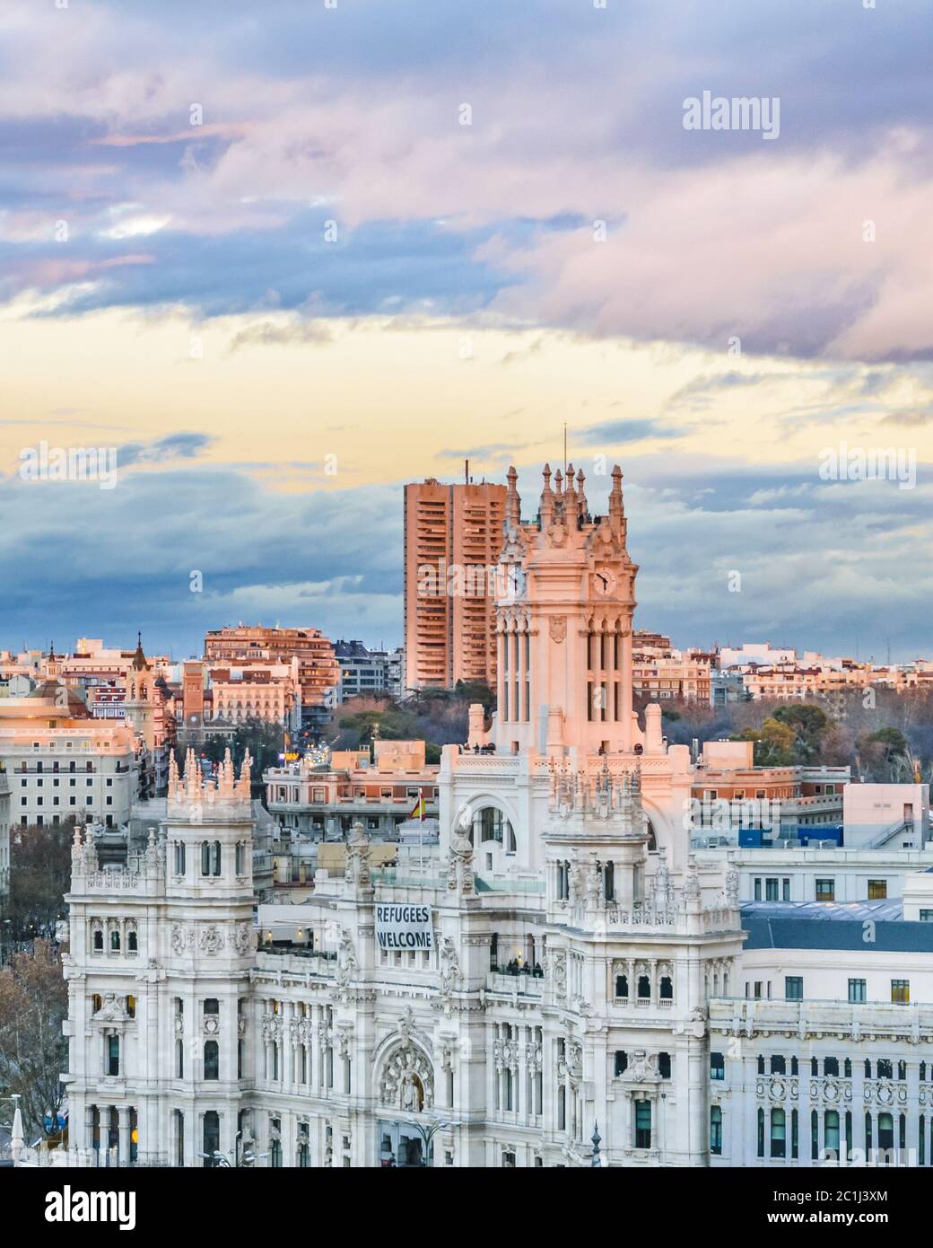 Aerial View Madrid Cityscape Stock Photo - Alamy