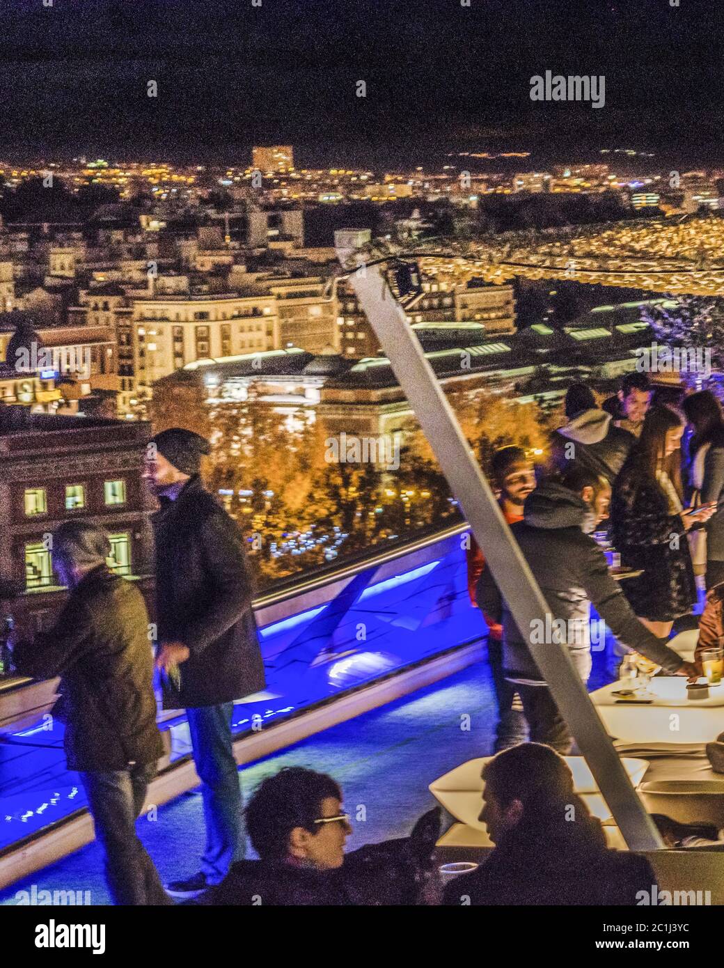 Aerial view madrid night hi-res stock photography and images - Alamy