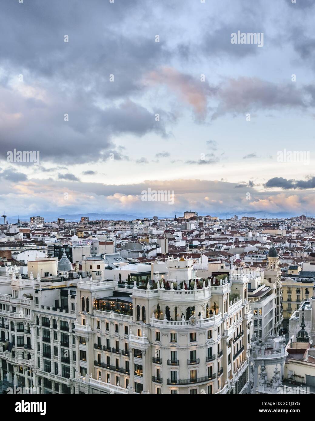 Aerial View Madrid Cityscape Stock Photo - Alamy