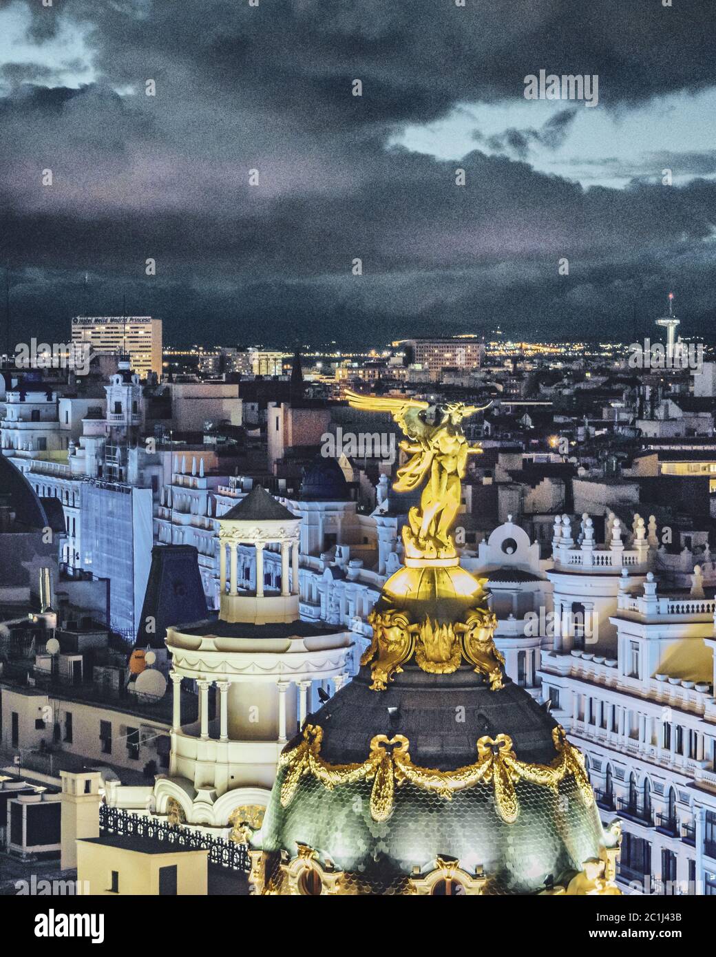 Aerial View Madrid Cityscape Stock Photo - Alamy