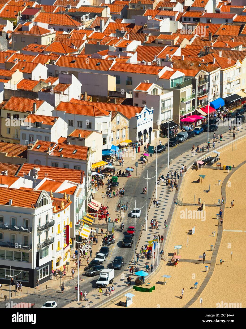 Aerial Skyline town Nazare, Portugal Stock Photo - Alamy