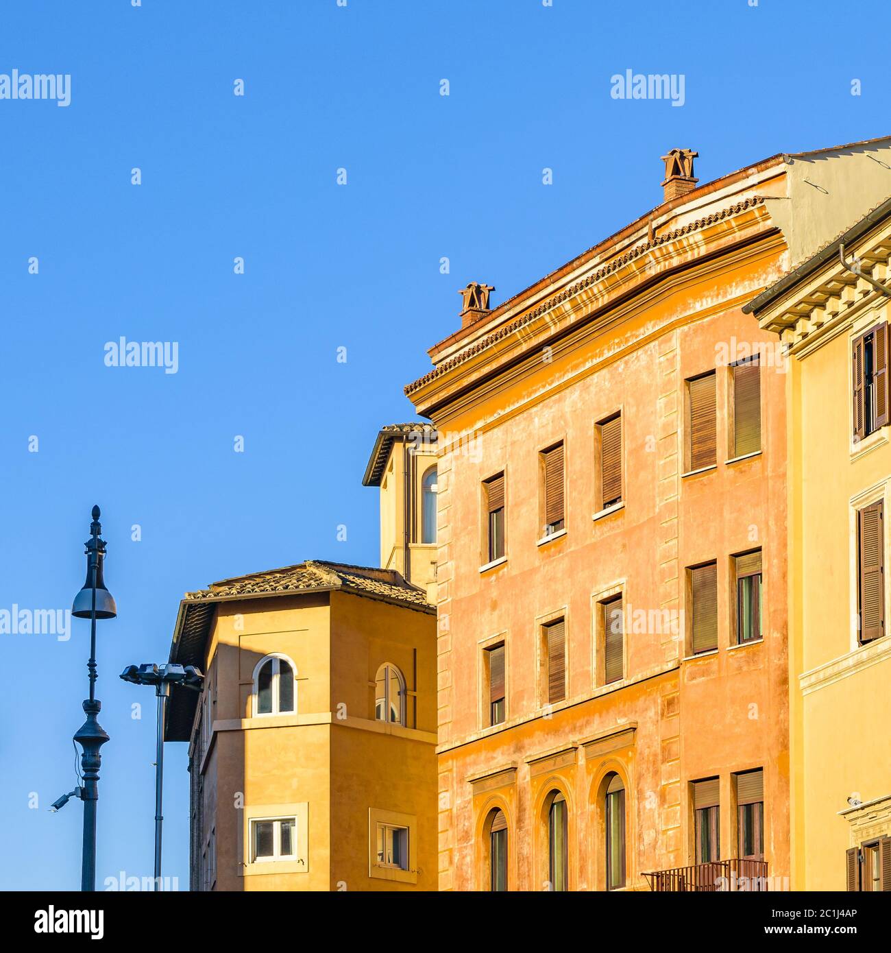 Historic Center Roman Home Buildings Facades Stock Photo - Alamy