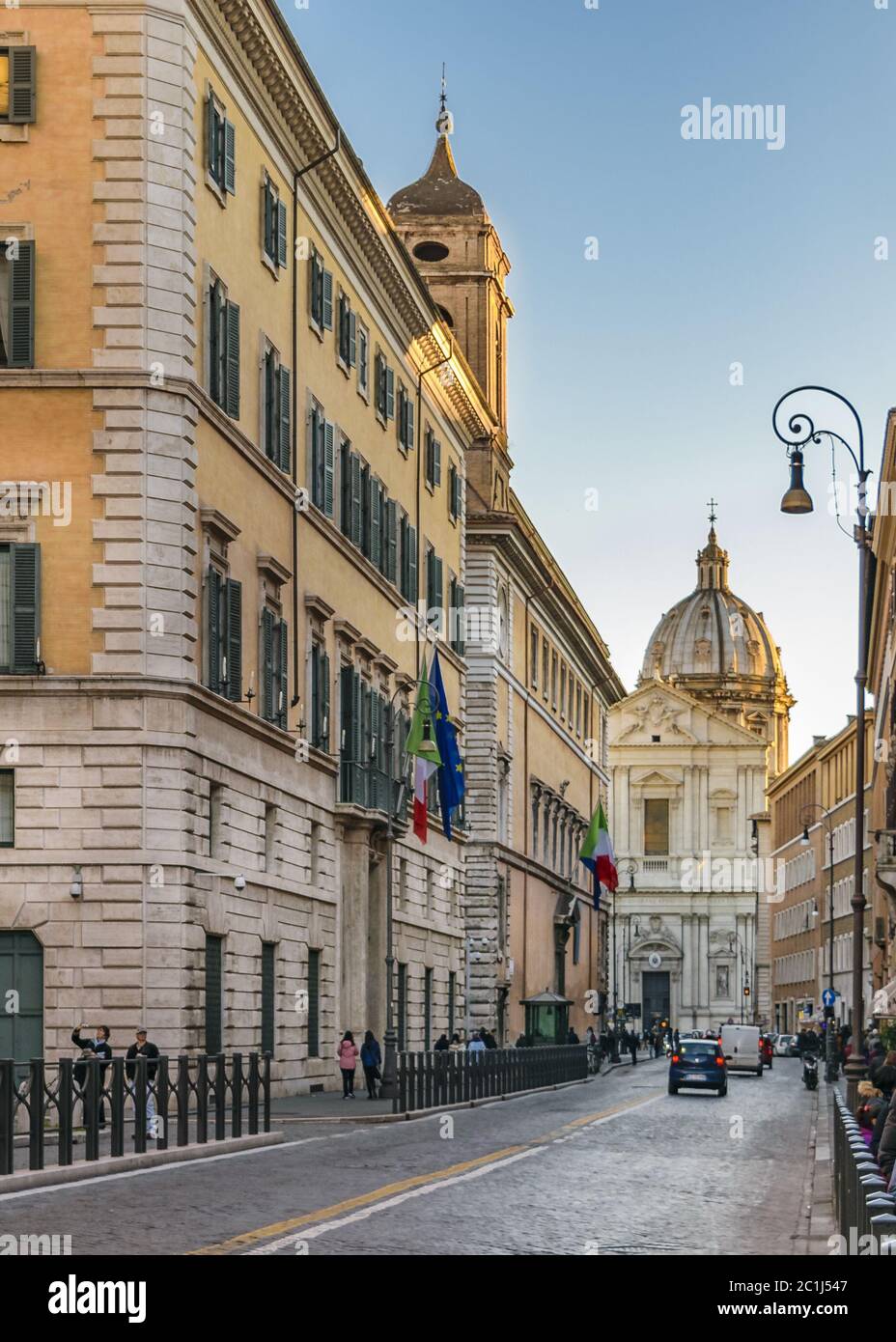 Rome City Street Scene Stock Photo - Alamy