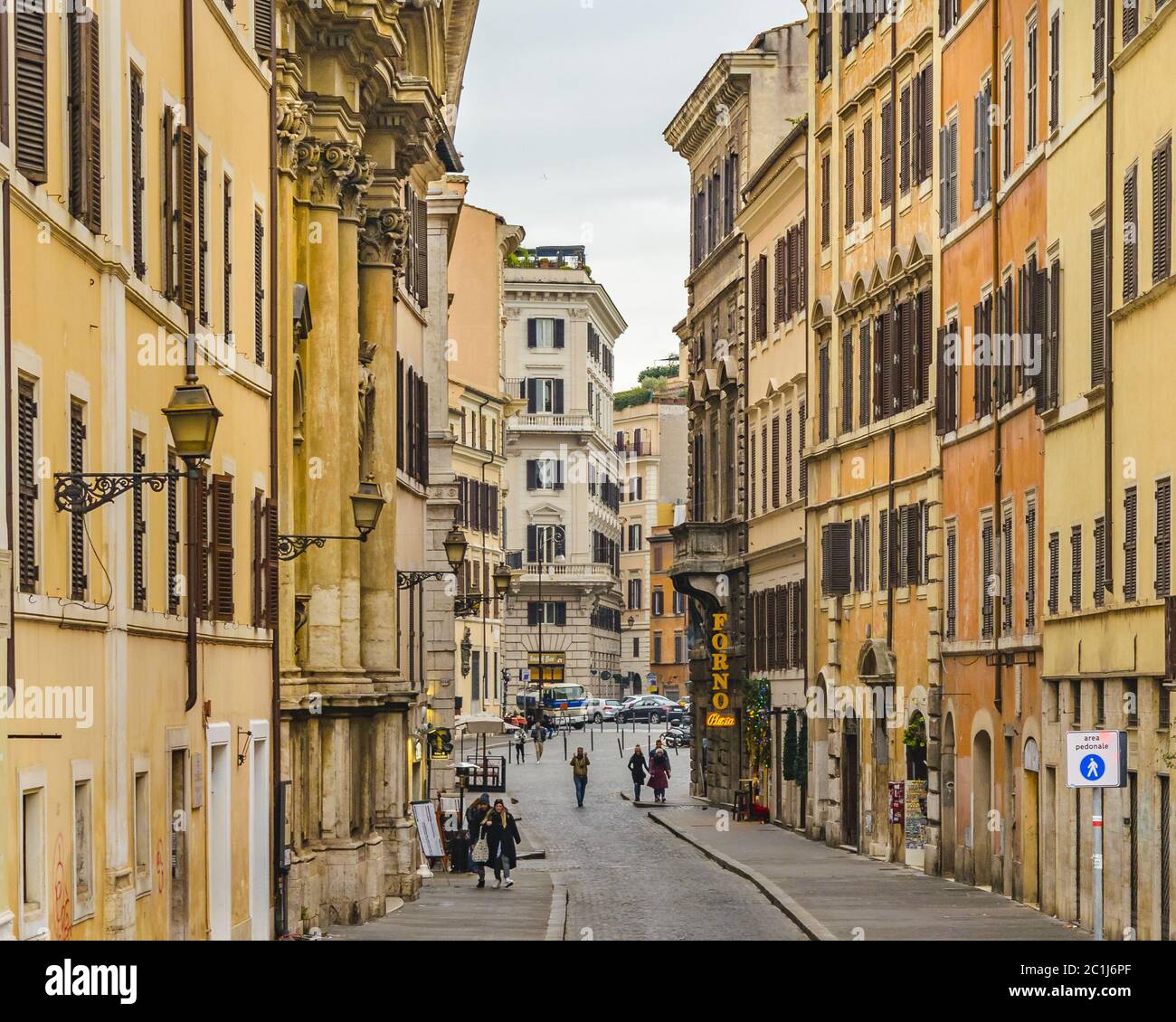 Rome City Urban Street Scene Stock Photo - Alamy