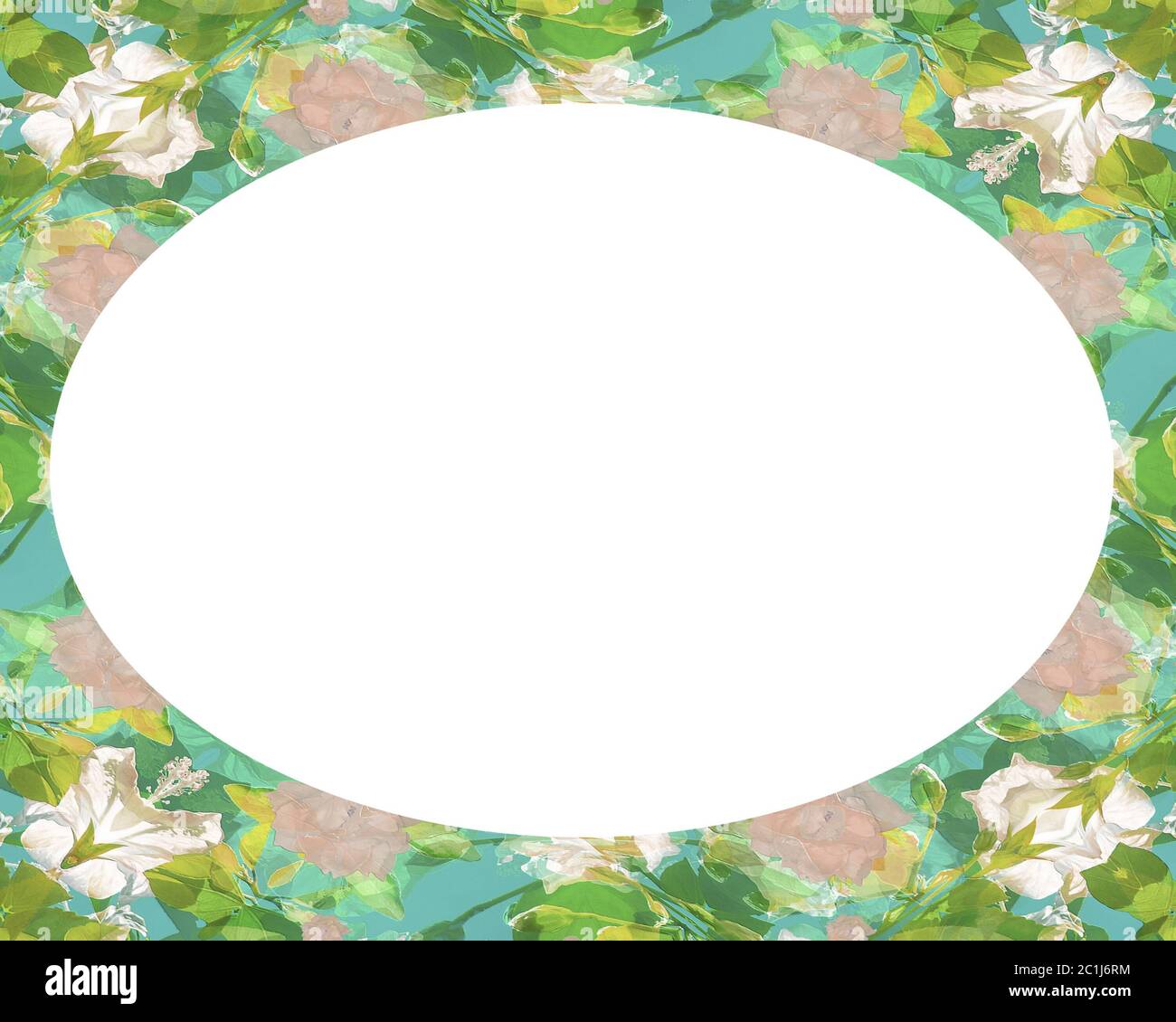 Circle Landscape Frame Background with Decorated Borders Stock Photo ...