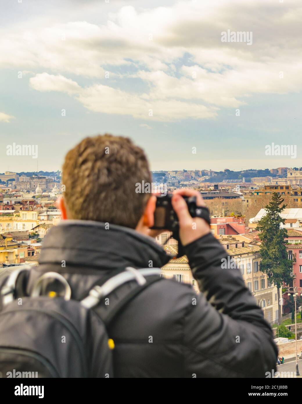 People at Monte Pincio Viewpoint, Rome, Italy Stock Photo - Alamy