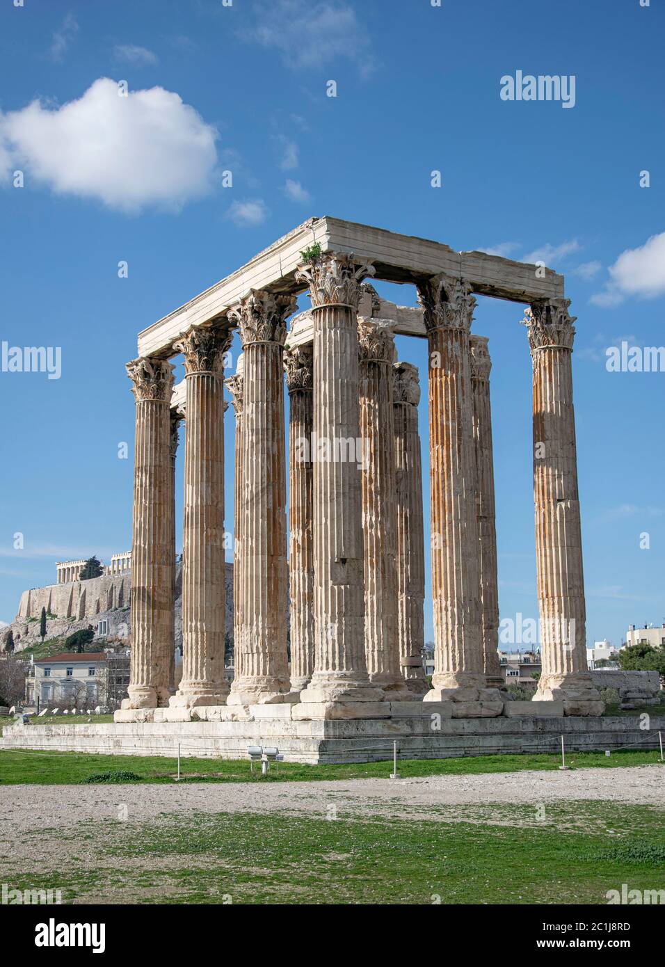 Classic building with columns from ancient Greece in Athens Stock Photo ...