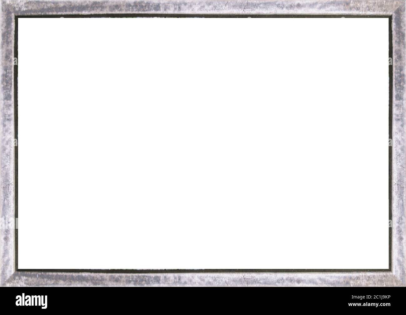 White Portrait Frame with Rustic Wooden Borders Stock Photo - Alamy