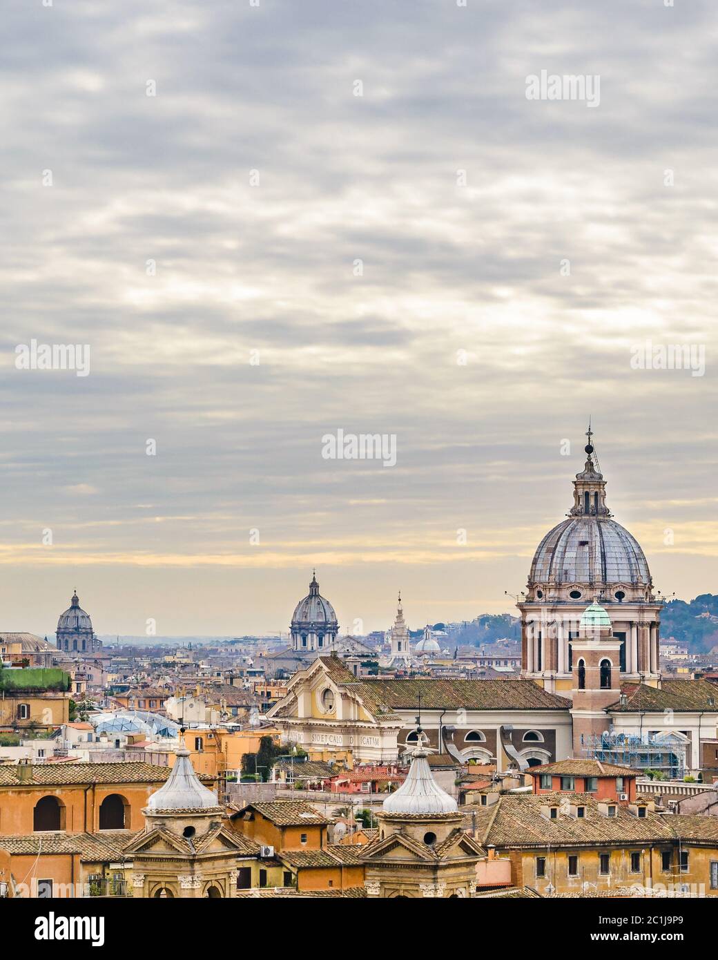 Rome Aerial View From Pincio Viewpoint Stock Photo - Alamy
