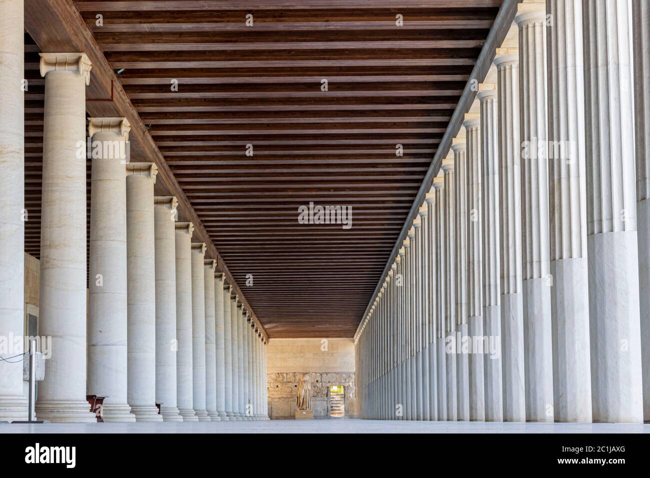 Columns of a museum in Athens Stock Photo - Alamy