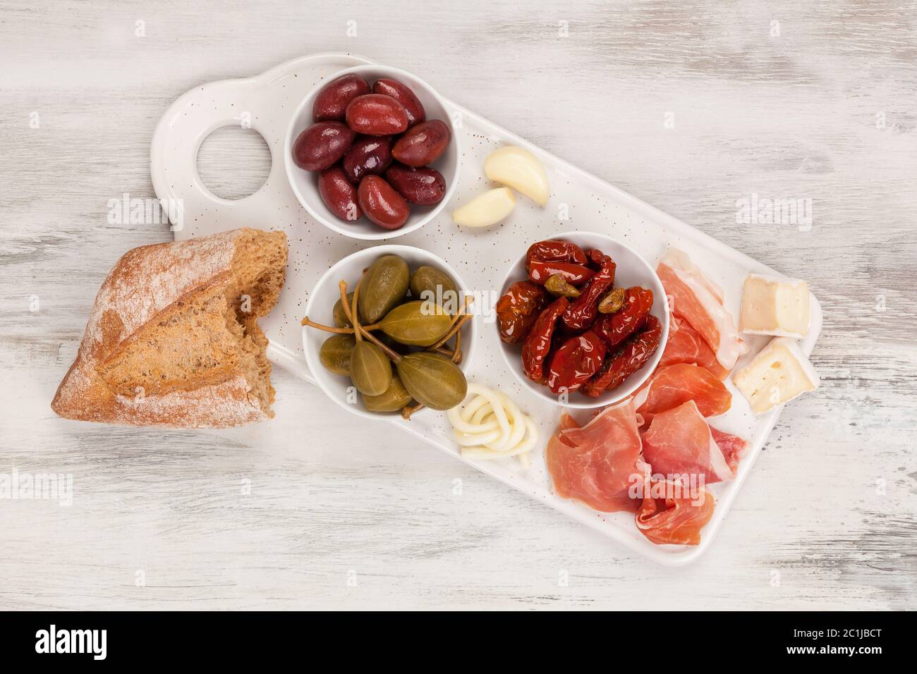 Delicious tapas from above Stock Photo - Alamy