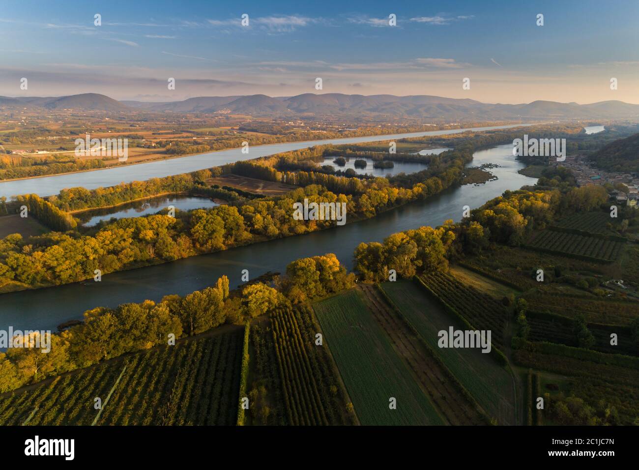 Rhone river view vineyard hi-res stock photography and images - Alamy
