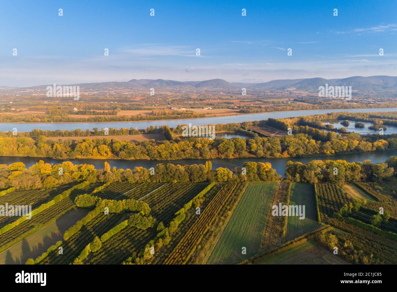 Rhone river view vineyard hi-res stock photography and images - Alamy