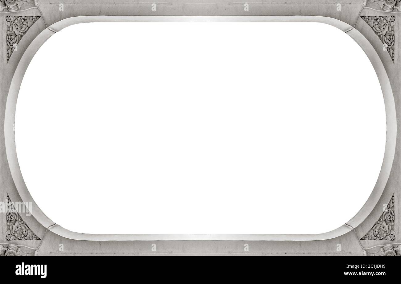 Landscape Frame with Classical Architectural Borders Stock Photo - Alamy