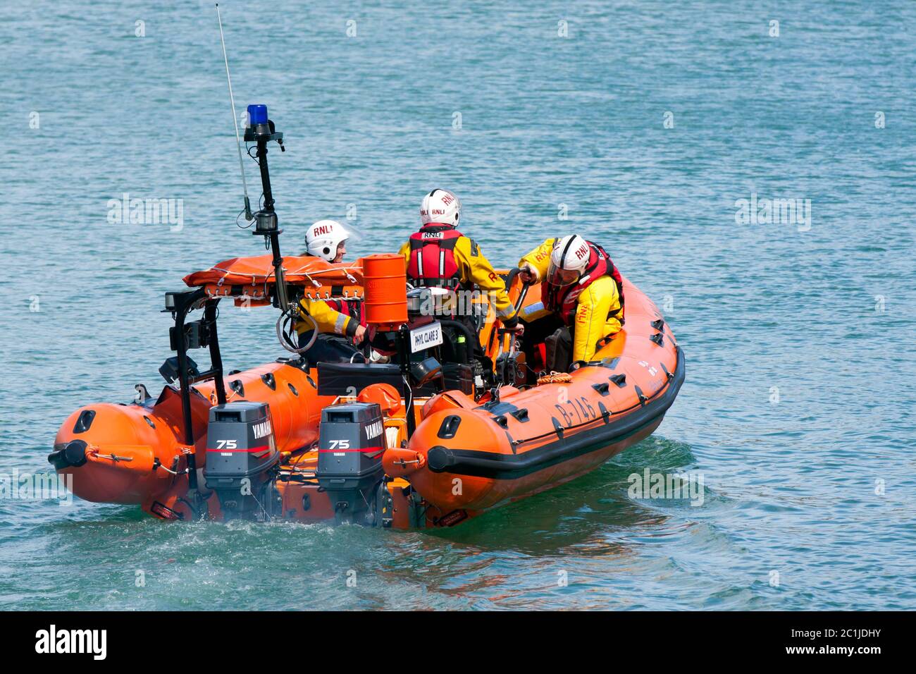 Atlantic 75-class lifeboat B-746 Phyl Clare 3 of the RNLI inshore fleet ...