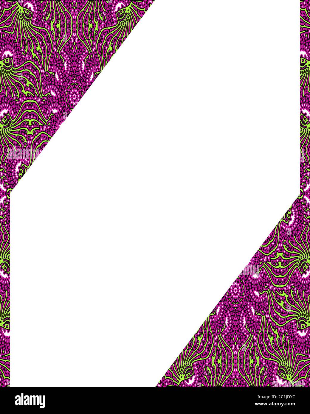 White Frame with Decorated Diagonal Borders Stock Photo - Alamy