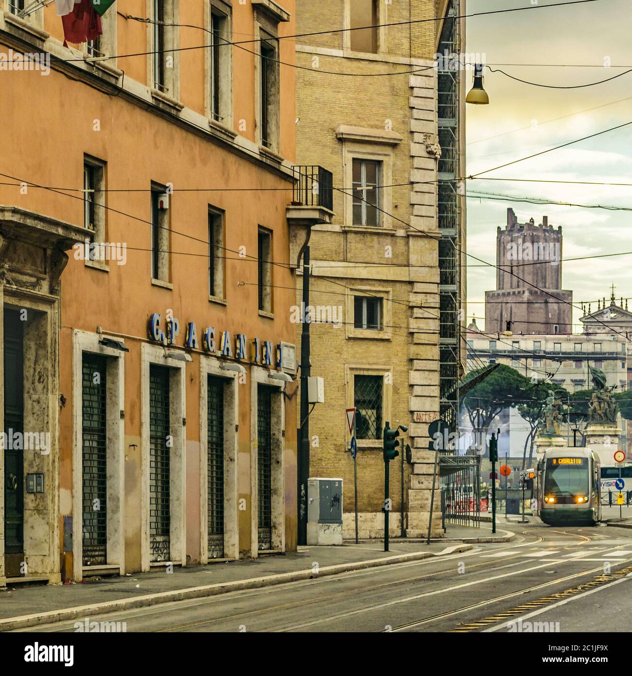 Rome Street Urban Scene Stock Photo - Alamy