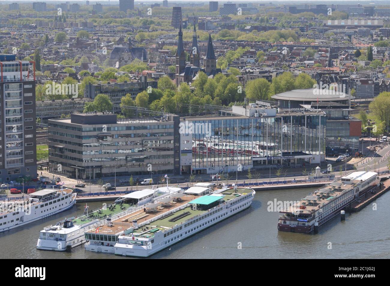 Amsterdam and Het IJ Stock Photo - Alamy