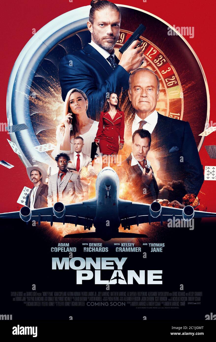 MONEY PLANE, poster, top: Adam Copeland, 2nd row of 3: Denise Richards, Katrina Norman, Kelsey ...
