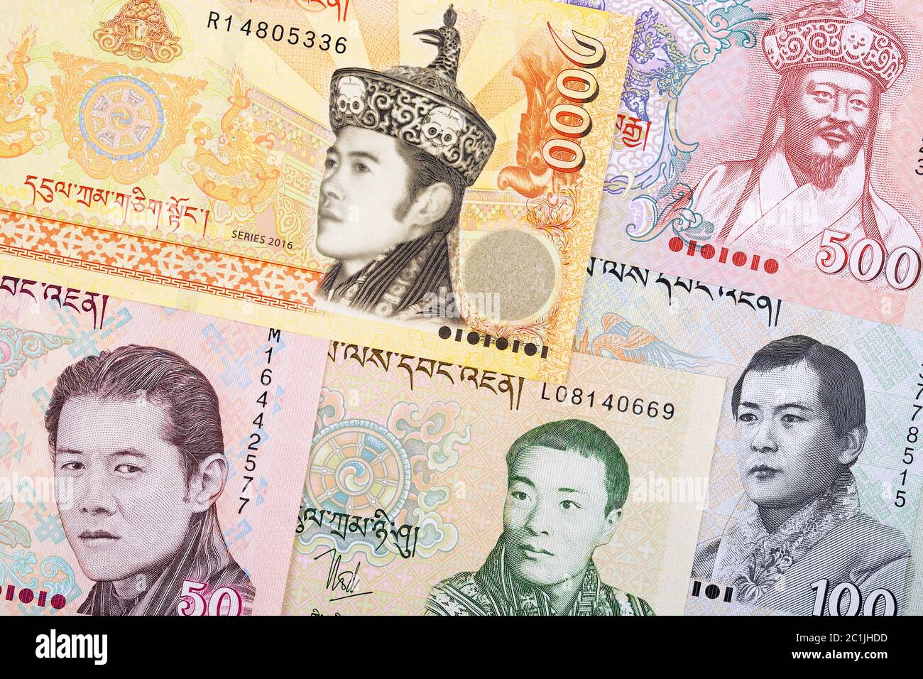 Bhutanese money a background Stock Photo - Alamy