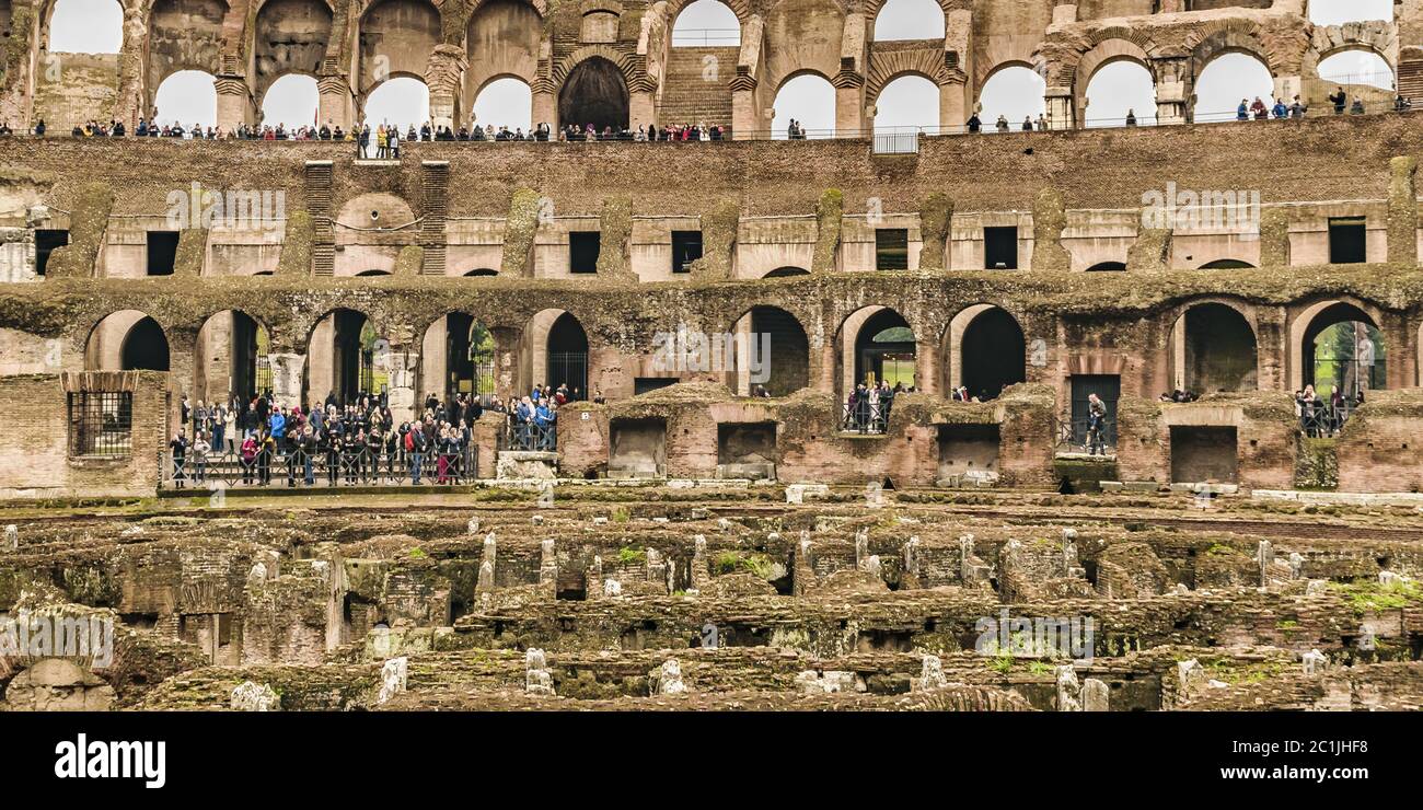 Roman Coliseum Interior View, Rome, Italy Stock Photo - Alamy