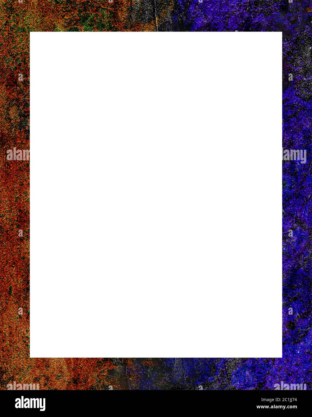 White Portrait Frame with Textured Borders Stock Photo - Alamy