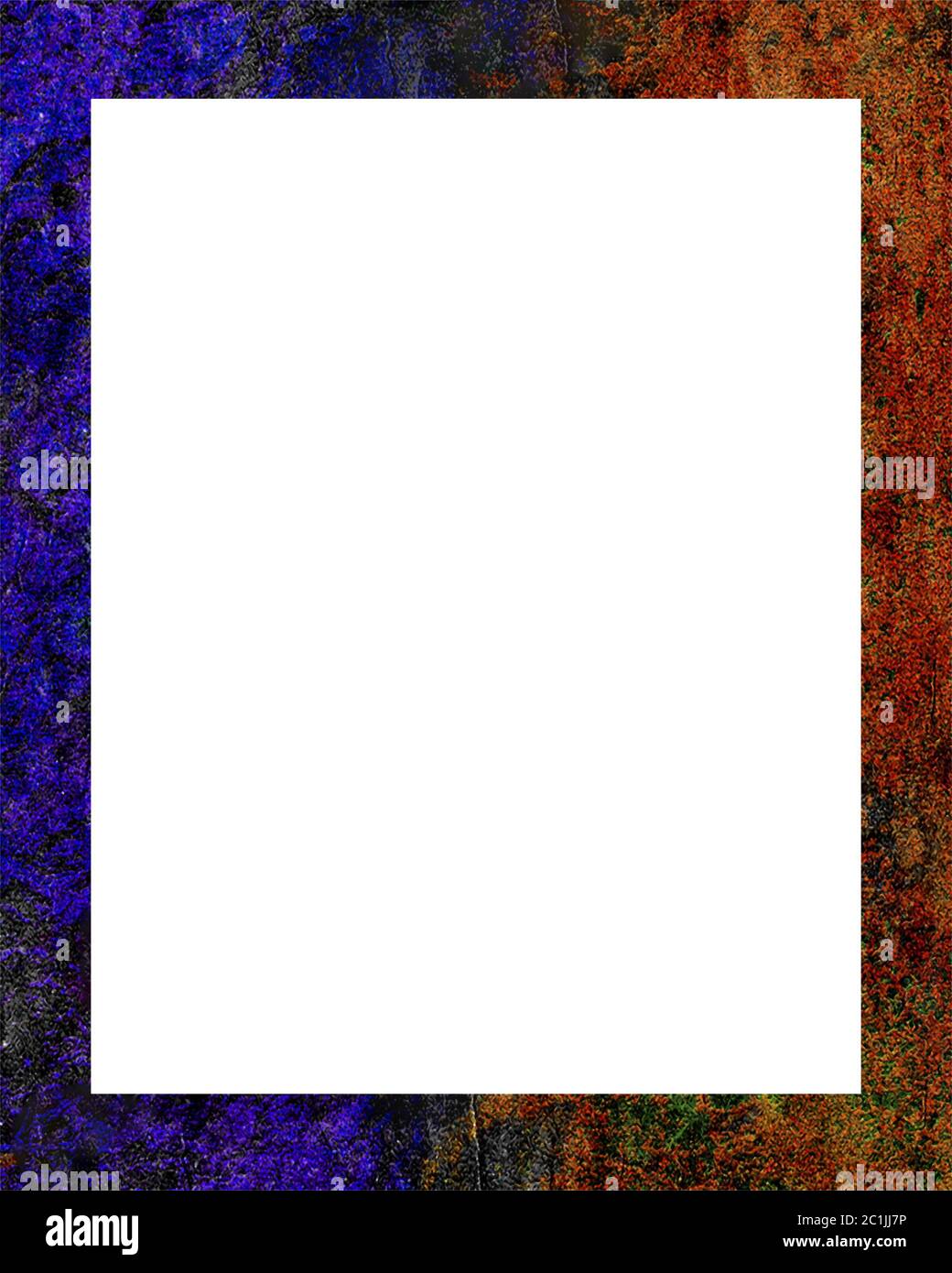White Frame with Textured Borders Stock Photo - Alamy