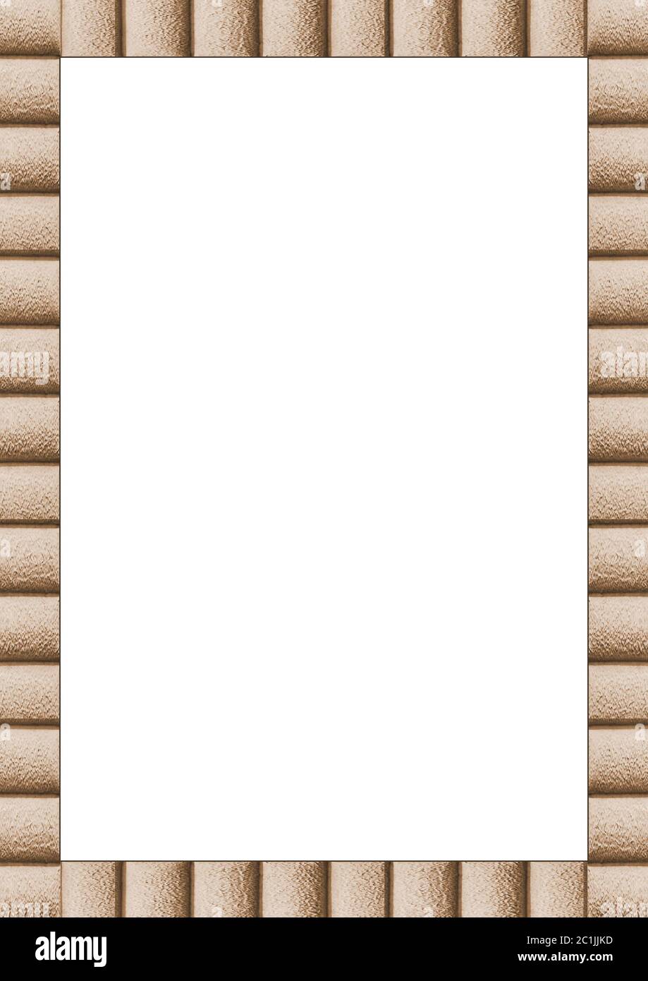Blank Portrait Frame with Architectural Padding Borders Stock Photo - Alamy