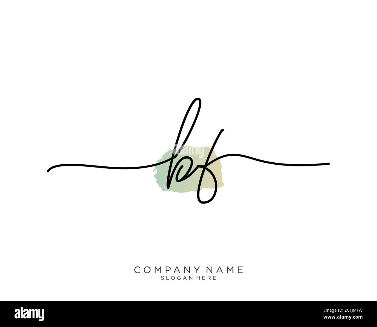 Initial logo bf vector vectors hi-res stock photography and images - Alamy